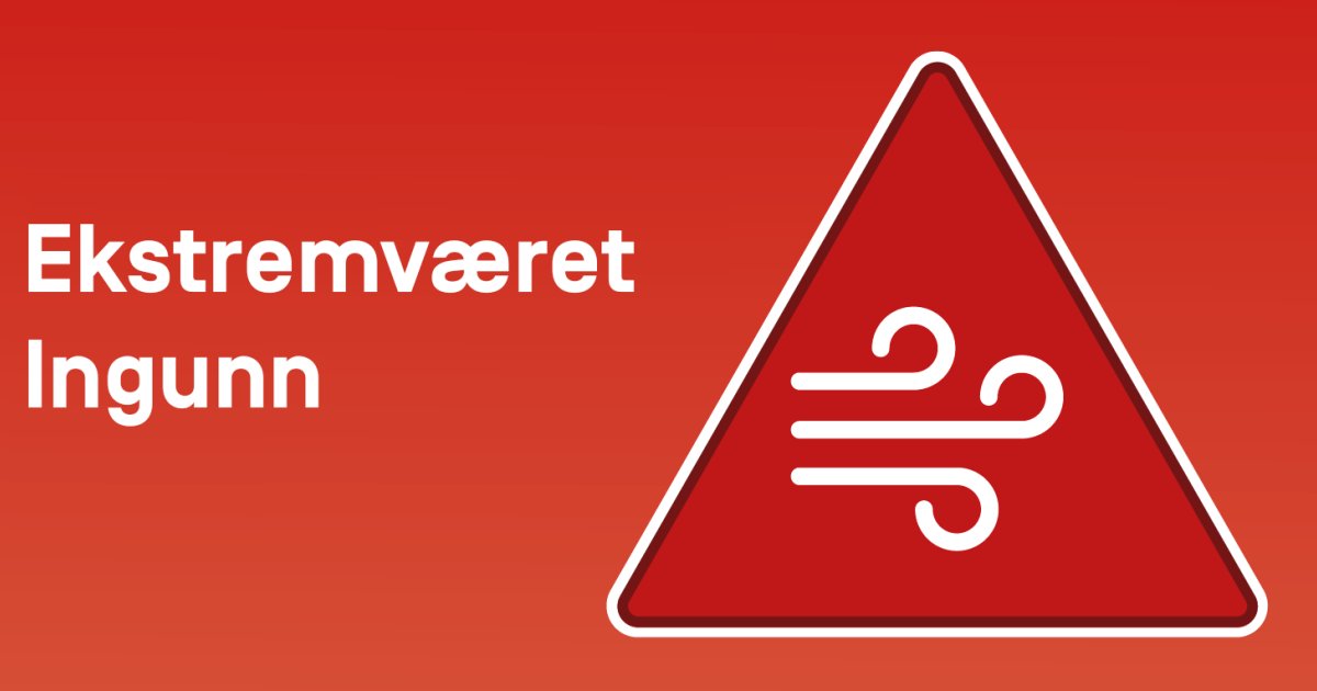 Avsluttet: Ekstremværet Ingunn, kraftige vindkast i deler av Nordland