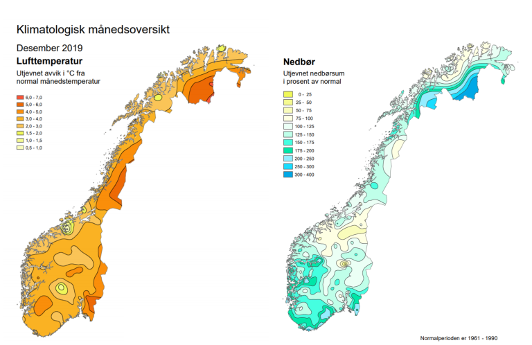Varm og våt desember